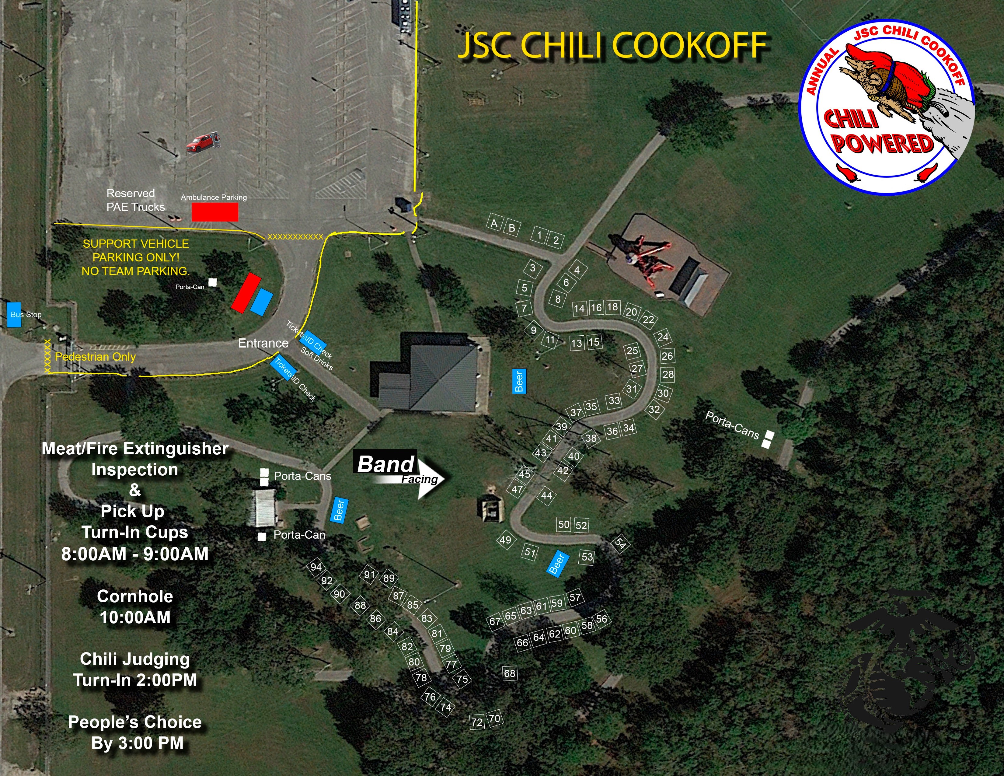 Maps and Parking – JSC Chili Cookoff